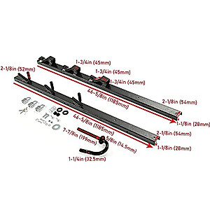 JMTAAT 3 Place Trimmer Rack Holder Carrier Mount On Open Landscape Trailer Pickup Weed Eater Racks with Lock 1 Pair