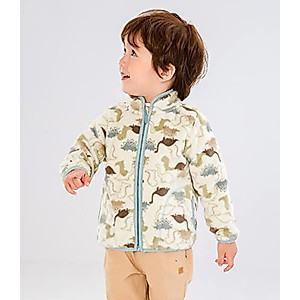 DILIBA Toddler Fleece Jacket Sherpa Baby Boys Girls Lightweight Fall Winter Warm Coats Size 6-7