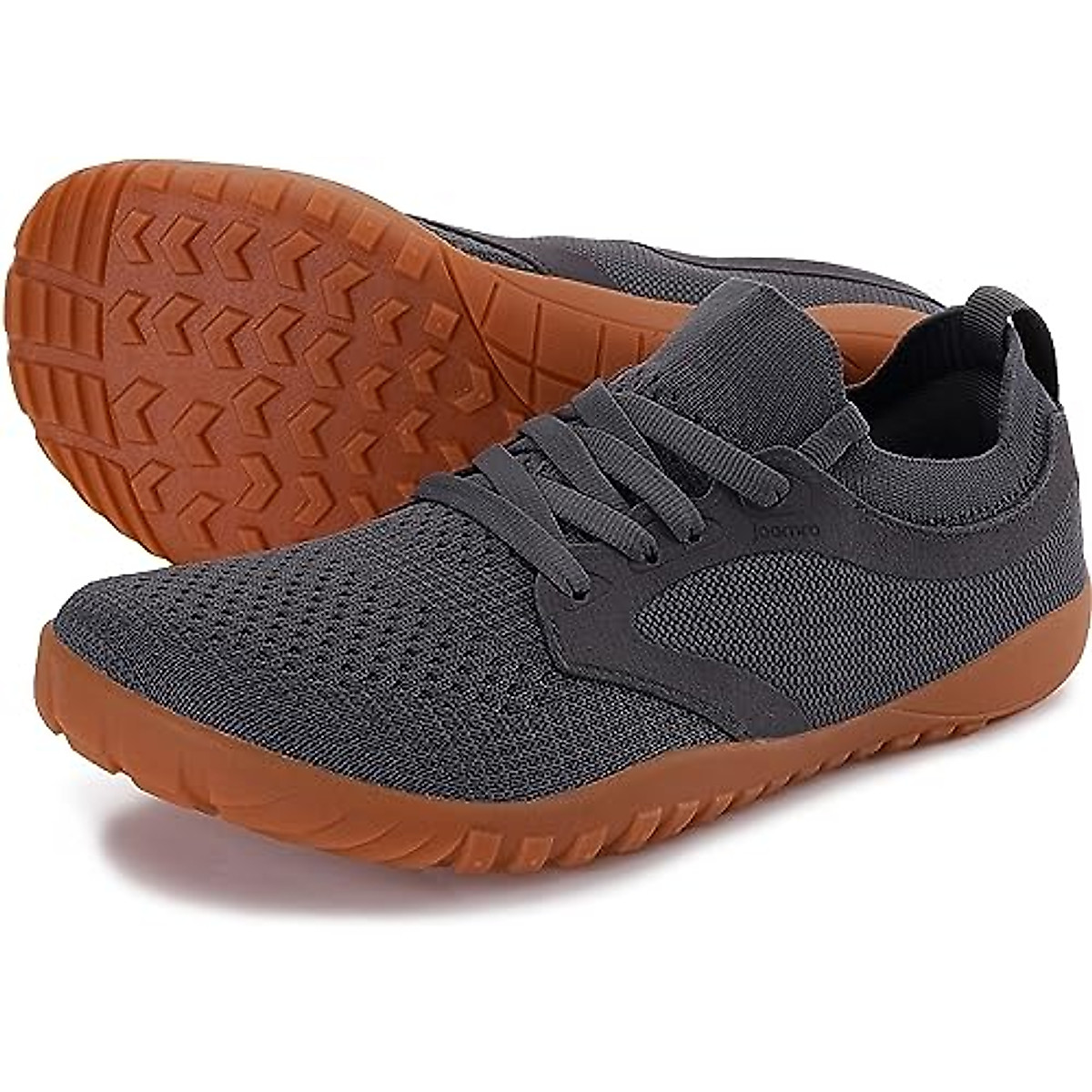 Joomra Womens Minimal Barefoot Road Running Shoes Size 8 Ladies Wide Width Climbing Hiking Trekking Trainer Walking Athletic Gym Workout Footwear Dark Grey 39
