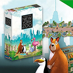 Capstone Games: New York Zoo, Strategy Board Game, Build Your Own Zoo, Easy to Learn, 1 to 5 Players, 60 Minute Play Time, for Ages 10 and Up