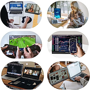 Geekplus Touch Monitor Portable Touchscreen Slim Mini Monitor with Battery Kickstand Speakers Laptop Monitor, External Monitor 15.6 Inch Computer Display 1080P Screen HDMI USB C Gaming Travel Monitor