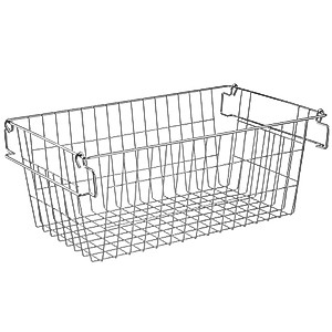 SANNO Stackable Chest Freezer Baskets Organizer Bins, Stackable Wire Baskets For Pantry Storage and Organization With Sturdy Metal Food Baskets Pantry Organized,set of 3