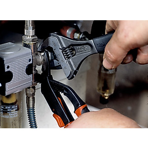 Bahco BAH9031RUS Ergo Big-Mouth Adjustable Wrench with Rubber Handle - 8 Inch - Black Phosphate Finish