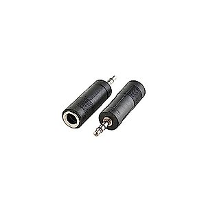 SHANFEILU 3.5mm 3 Pole Male Plug to 6.35mm Female Stereo Jack Audio Adapter 1/4 inch Female to 1/8 inch Male Headphone Microphone Converter Connector 2-Pack