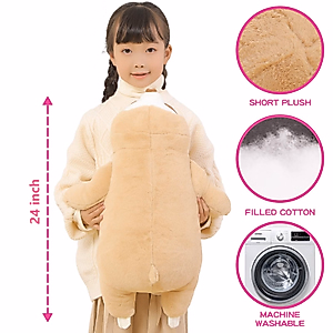 FFxiong 24 Inch Sloth Stuffed Animal Pillow Cute Doll Soft Hugging Body Plush Toys Large Throw Pillow Gifts for Boys Girls Kids Birthday Valentines Christmas