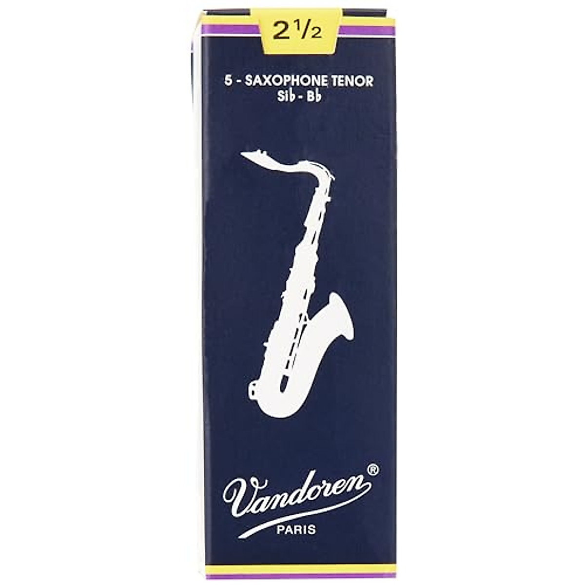 Vandoren SR2225 Tenor Sax Traditional Reeds Strength 2.5; Box of 5