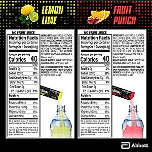 Pedialyte Sport Electrolyte Powder, Fast Hydration with 5 Key Electrolytes for Muscle Support Before, During, & After Exercise, 12 Lemon Lime & 12 Fruit Punch, 0.49-oz Packets (24 Count)