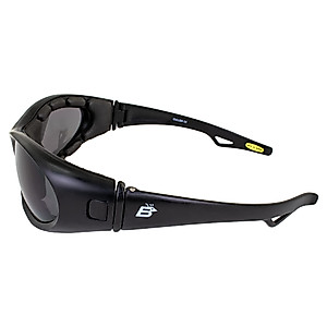 Birdz Eyewear Gull Jet Ski Watersport Floating Goggles Interchangeable Between Goggles and Sunglasses Black Frame with Smoke Mirror Lens