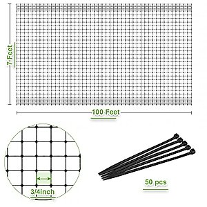 Bird Netting，7x100FT Garden Netting for Garden Protection, Durable Deer Fencing Net, Protecting Plants, Fruit Trees, Vegetables from Birds and Other Animals