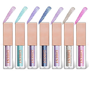 Diamond Glow Liquid Eye Shadow 7 Colors Set Metals Glitter Shimmer Eyeliners Long Lasting Waterproof Sparkling