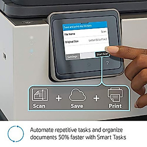 HP OfficeJet Pro 9015 All-in-One Wireless Color Printer, with Smart Home Office Productivity, HP Instant Ink, Works with Alexa (1KR42A)