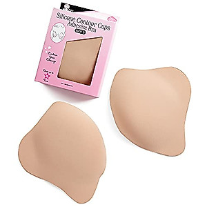 Hollywood Fashion Secrets Silicone Breast Contour Cups, Self-Adhesive, Reusable, Hypoallergenic - Size C
