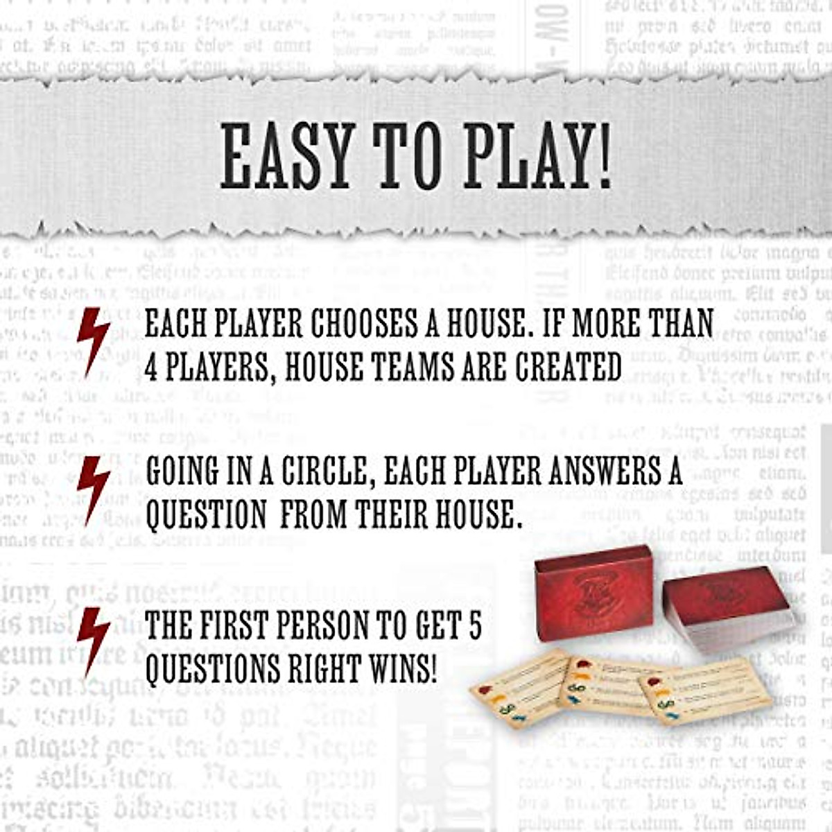 Paladone Hogwarts Trivia, 200 Harry Potter Questions, Officially Licensed, Black