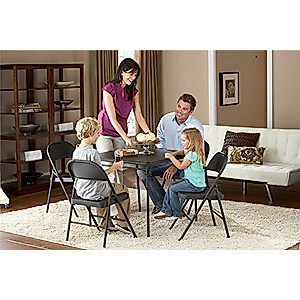 Cosco Black, Steel Folding Chair, 4 Pack