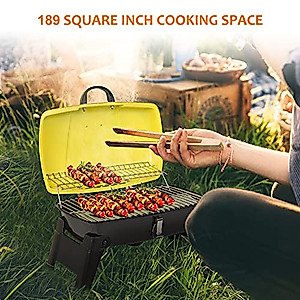 Camplux Portable Gas Grill 189 Square Inches, Camping Grills for Outdoor Cooking