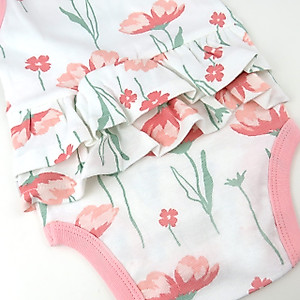 HonestBaby Multipack Gift Bundle Sets Mix Match Outfits 100% Organic Cotton for Newborn Infant Baby Boys, Girls, Unisex, 6-Piece Strawberry Pink Floral, Preemie