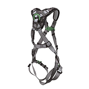 MSA 10194630 V-FIT Full Body Safety Harness - Size: Medium, D-Ring Configuration: Back, Quick Connect Leg Straps, With Shoulder Padding, Full Body Harness