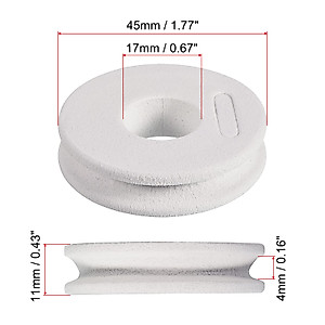 PATIKIL 1.77 Inch Fishing Line Spool, 100 Pack EVA Foam Fishing Winding Board Plates Fly Fishing Gear Organizer for Fishing Line Storage, White