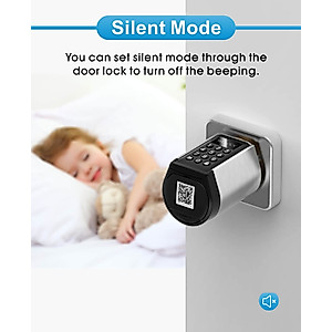 WELOCK Safer Keyless Entry Door Lock Deadbolt, Smart Bluetooth Locks Deadbolt Digital Electric Door Lock with Keypad APP Control IC Card Mechanical Key, Easy to Install