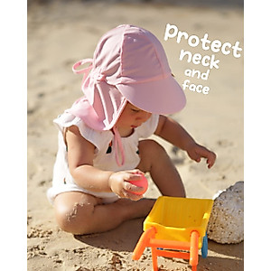 Camptrace Baby Swim Hat UPF 50+ UV Protection Sun Hat Baby Beach Hat for Baby Boys Girls Light Pink