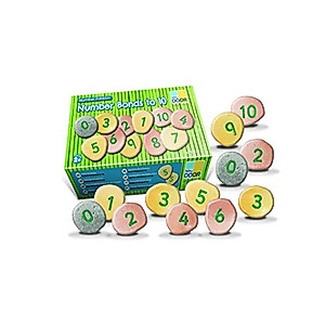 Yellow Door YD-11 Number Pebbles, Kindergarten Grade to 3 Grade, 5" H, 3" L, 3" W