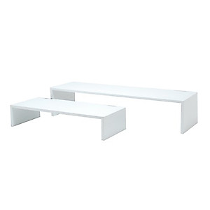 kieragrace Extense Thin Accent Shelves, 10 Inch and 14 Inch, White, Set of 2