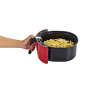 GoWISE USA 5.8-Quart Programmable 8-in-1 Air Fryer XL + Recipe Book (Chili Red)