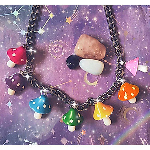 Cute Mushroom Chain Women Pant Chain Colorful Pocket Chain Jean Chain Belt Body Waist Chain Jewelry Aesthetic Accessories Cool Stuff