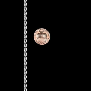 LIFETIME JEWELRY 3mm Gold Rope Chain for Men & Women 24k Real Gold Plated Diamond Cut Gold Chain Necklace Women & Necklace for Men 14 to 36 Inch (18 inches, White Gold)