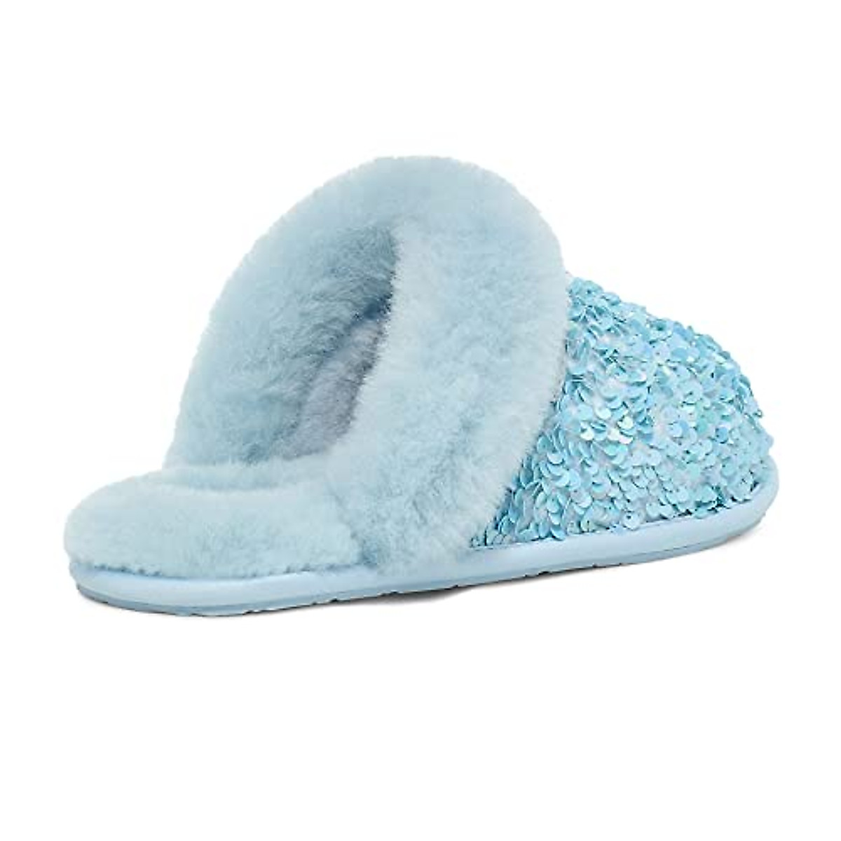 UGG Women's Scuffette II Chunky Sequin Slipper, SEA Breeze, 6