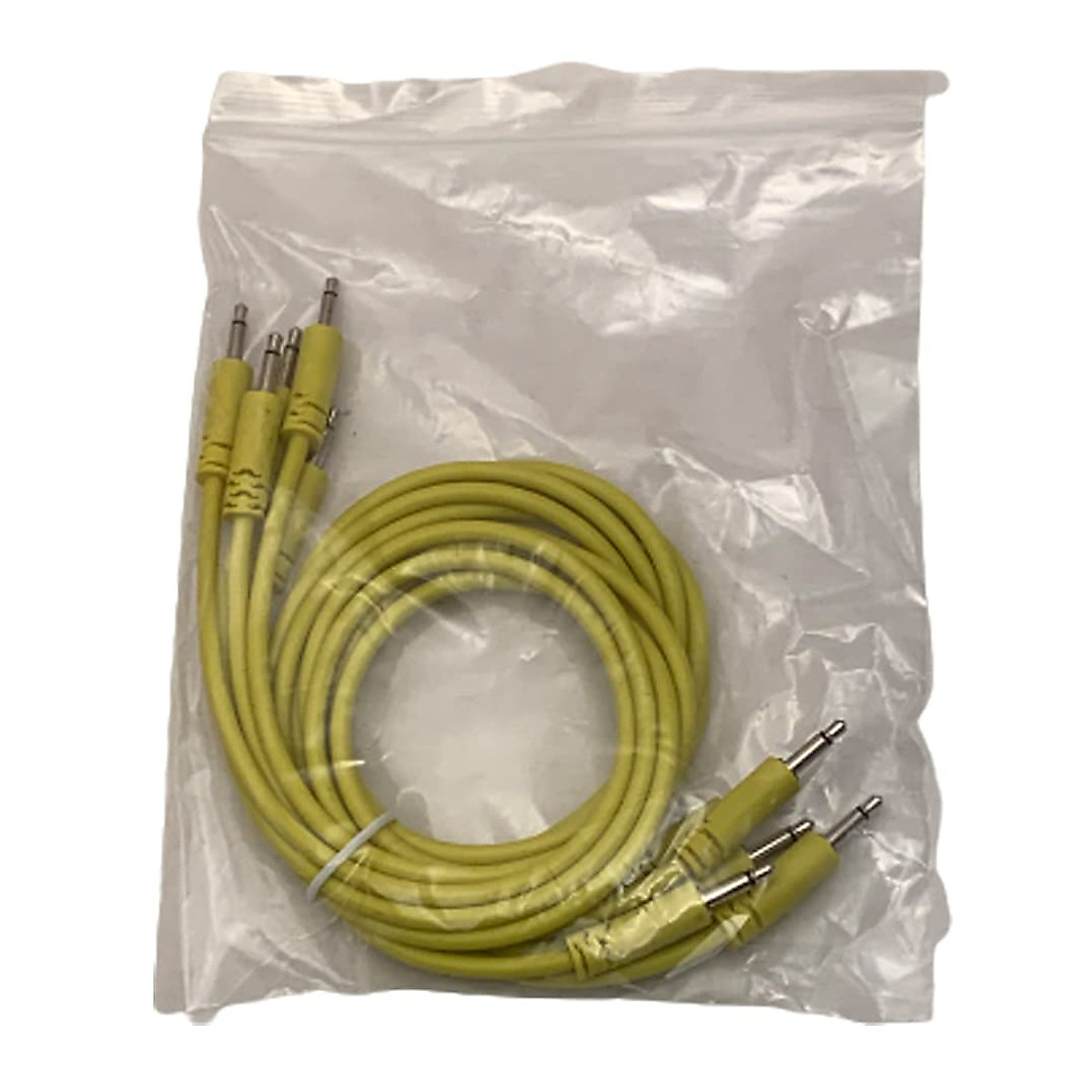 Starving Students Music Supplies Luigis Modular Supply Spaghetti Eurorack Patch Cables - Package of 5 Yellow Cables, 24 (60 cm)