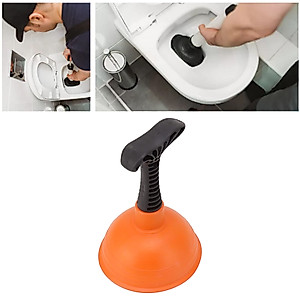 SUNFECILI Mini Plunger Sink Plunger,Powerful Plunger Unclogging Tool,Slip Proof Handle Efficient Small Drain Plunger for Kitchen Sink, Shower, Bathroom Drains, Bath(Orange)