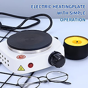 SAEUYVB Candle Making Kit,Candle Making Kit for Adults,Candle Making Kit with Hot Plate,Full Set Candle Making Supplies - DIY Starter Full Set Soy Candle Making Kit - Perfect as Home Decorations