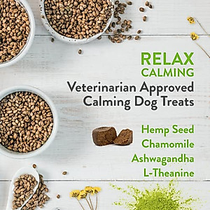 Green Gruff Calming Chews for Dogs - Organic Calming Dog Supplement - Veterinarian Approved - Dog Calming Treats to Relieve Stress, Separation, Storms, Fireworks, Travel - 24 Chews