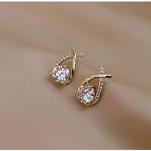 Gold Korean Style Cross Stud Earrings | Fashion Jewelry | For Women and Girls
