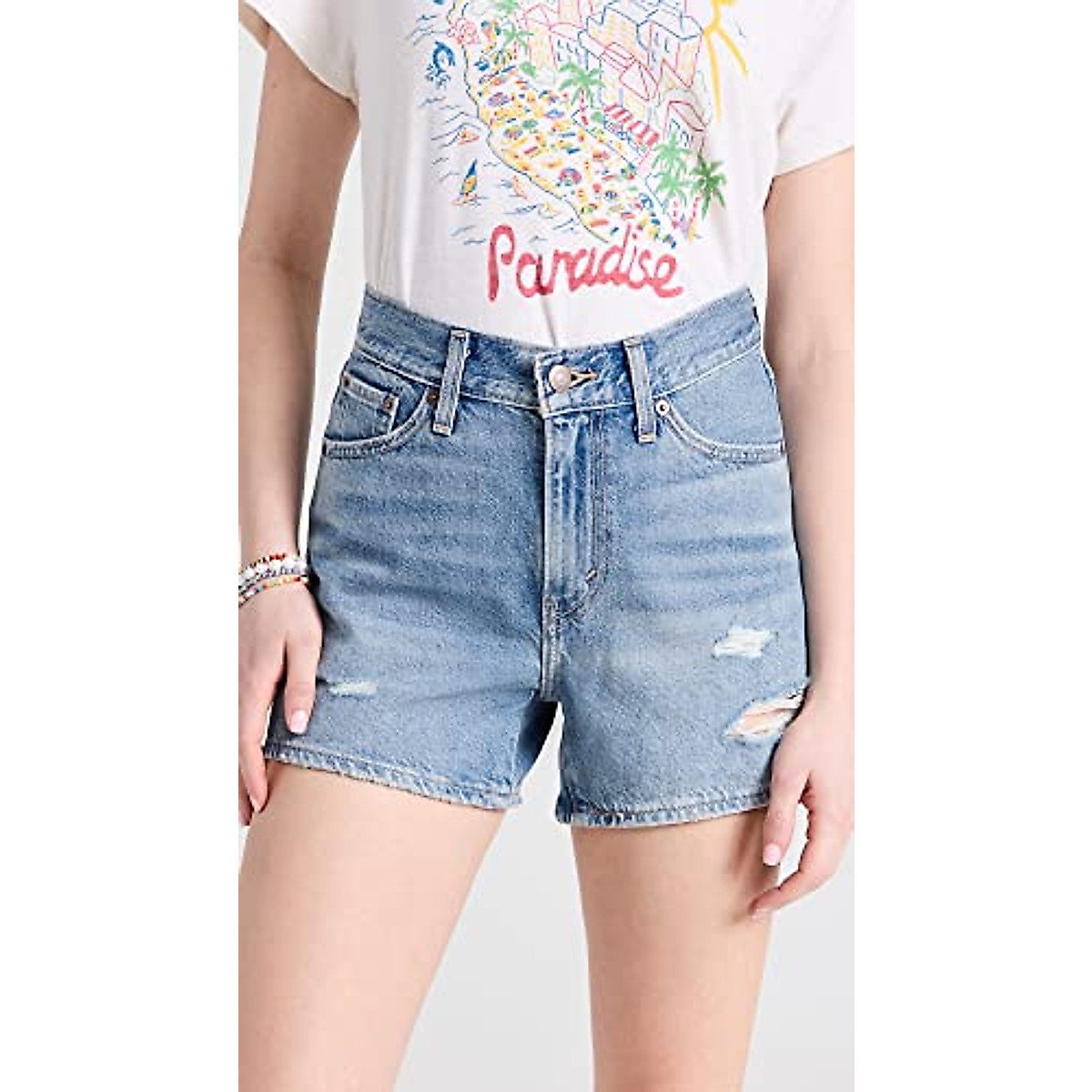 Levi's Women's 80s Mom Shorts, Chatterbox, Blue, 26