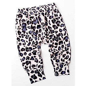 MIEKISA Baby Girls Newborn 3PCS Top T Shirt Pants Headband Infant Clothing Sets (0-6 Months, Pink)