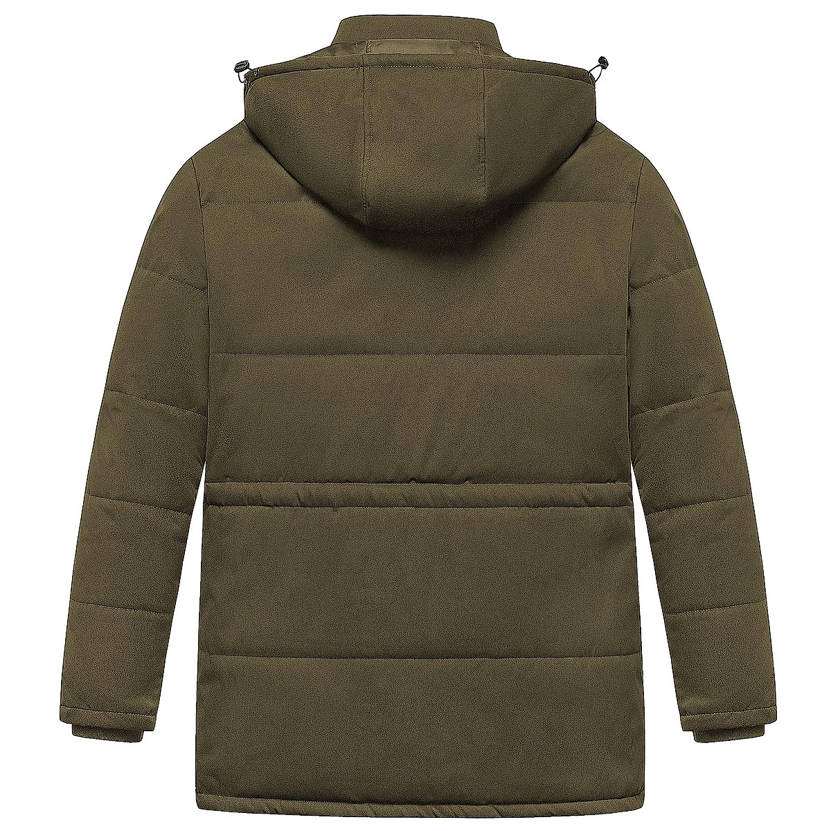 Chrisuno Big and Tall Winter Jackets Men Coats Long Parka Men's Hooded Warm Jacket Brown 6X