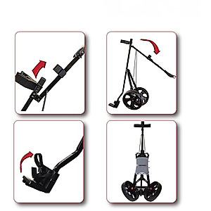 Jef World Of Golf Deluxe Steel Golf Cart, Black