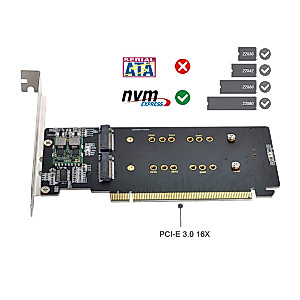 Cablecc 4X NVME M.2 AHCI to PCIE Express 3.0 Gen3 X16 Raid Card VROC Raid0 Hyper Adapter