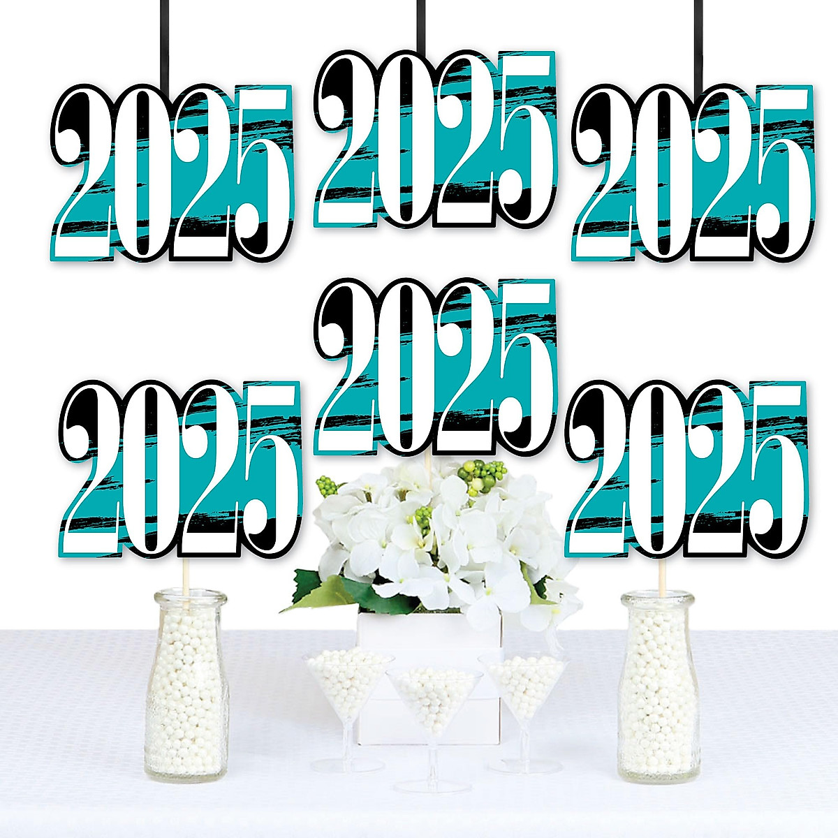 Big Dot of Happiness Teal Grad - Best is Yet to Come - 2023 Decorations DIY Turquoise Graduation Party Essentials - Set of 20