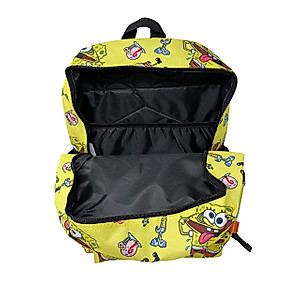 SpongeBob SquarePants 16 Inches Large Allover Print Backpack with Laptop Sleeve