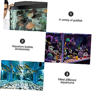 balacoo Nano Air Stone Aquarium Oxygen Aerator Bubble Diffuser Aquarium Accessories Co2 Regulator Round Air Wall Round Fish Tank Fish Tank Supply Aeration Pump Nano Material Hydroponics