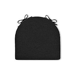 Nuowa Chair Cushions U-Shaped Chair Cushions with Ties 17 x 16 Inches Non Slip Dining Chair Pads and Seat Cushion Set Black