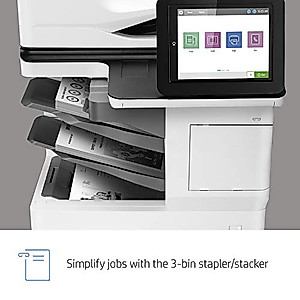 HP LaserJet Enterprise MFP M634z Monochrome All-in-One Printer with built-in Ethernet, 2-sided printing, extra paper trays & 3-bin stapler/stacker (7PS96A)