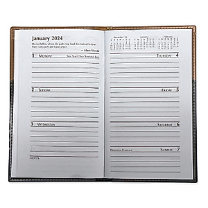 BookFactory 2024 Weekly Pocket Calendar/2024 Weekly Calendar/2024 Planner Calendar/Weekly Agenda Organizer - Calendar with Notepad (CAL-2024-POCKET(Organizer))