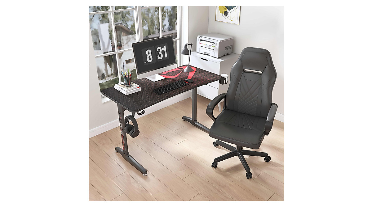 DESIGNA 47" Racing Style Gaming Desk with USB & Accessories
