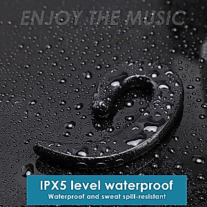 IKXO Ear Hook Bluetooth Headphones Wireless - Lightweight Single Ear Painless Noise Cancelling Earphones Waterproof with Ear Plug Charging Case 150H