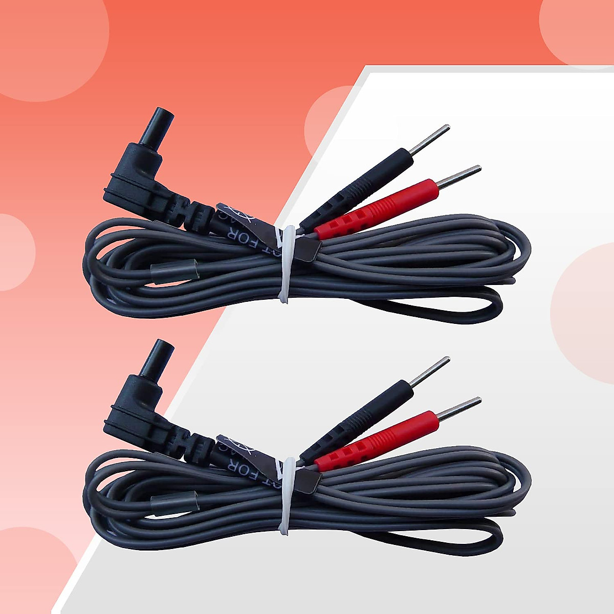 Universal TENS Lead Wires by PMT, Fits Most All Electrotherapy Devices and TENS/EMS electrodes (Standard Grade)
