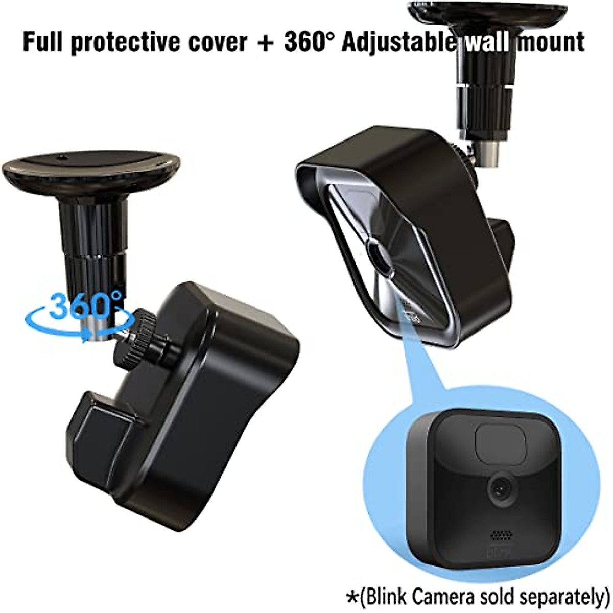 All-New Blink Outdoor Camera Mount, 3 Pack Protective Cover and 360° Adjustable Mounting Bracket with Blink Sync Module 2 Mount for Blink Outdoor Camera Security System (Blink Camera Not Include)
